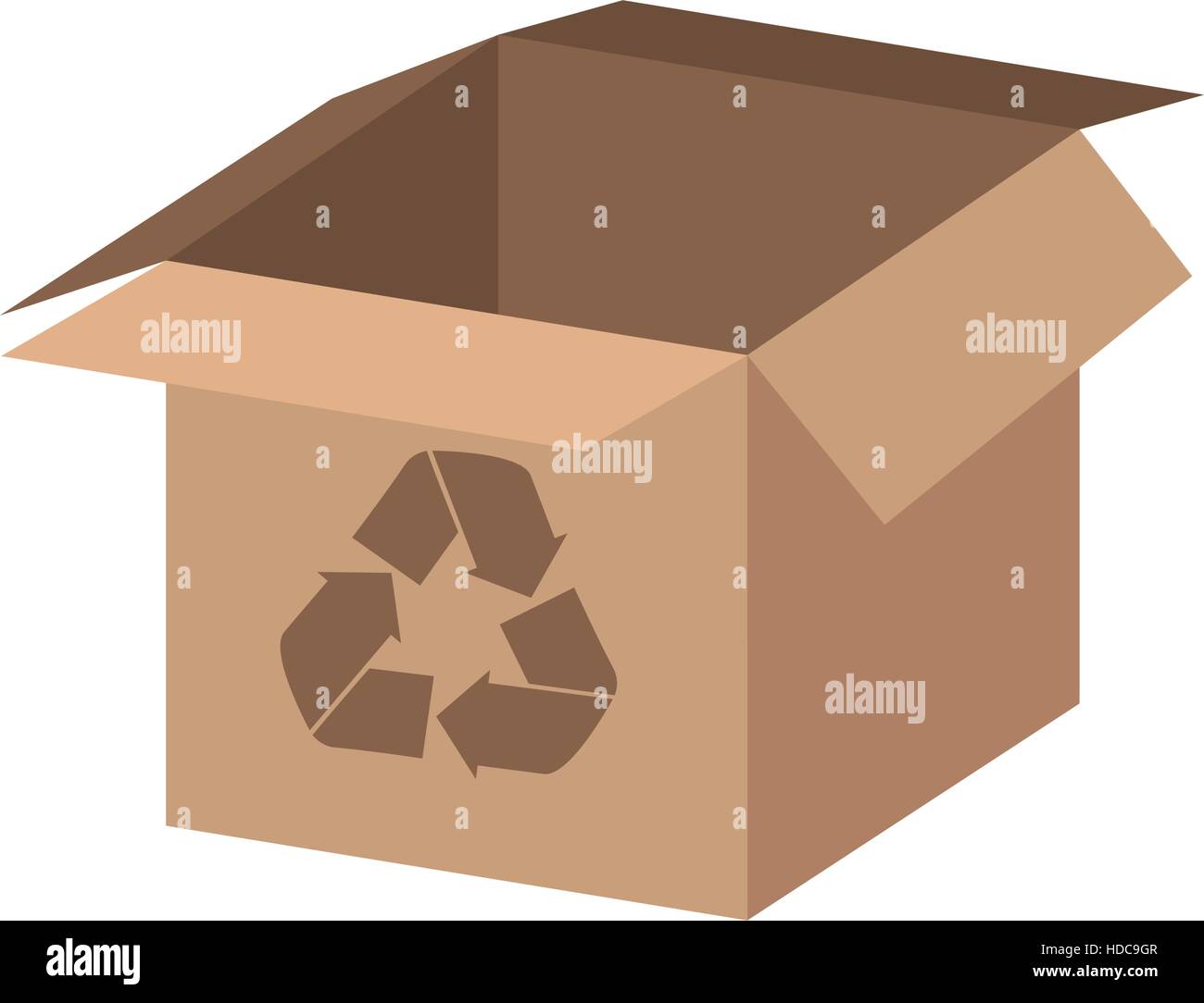 box carton with recycle symbol vector illustration design Stock Vector ...