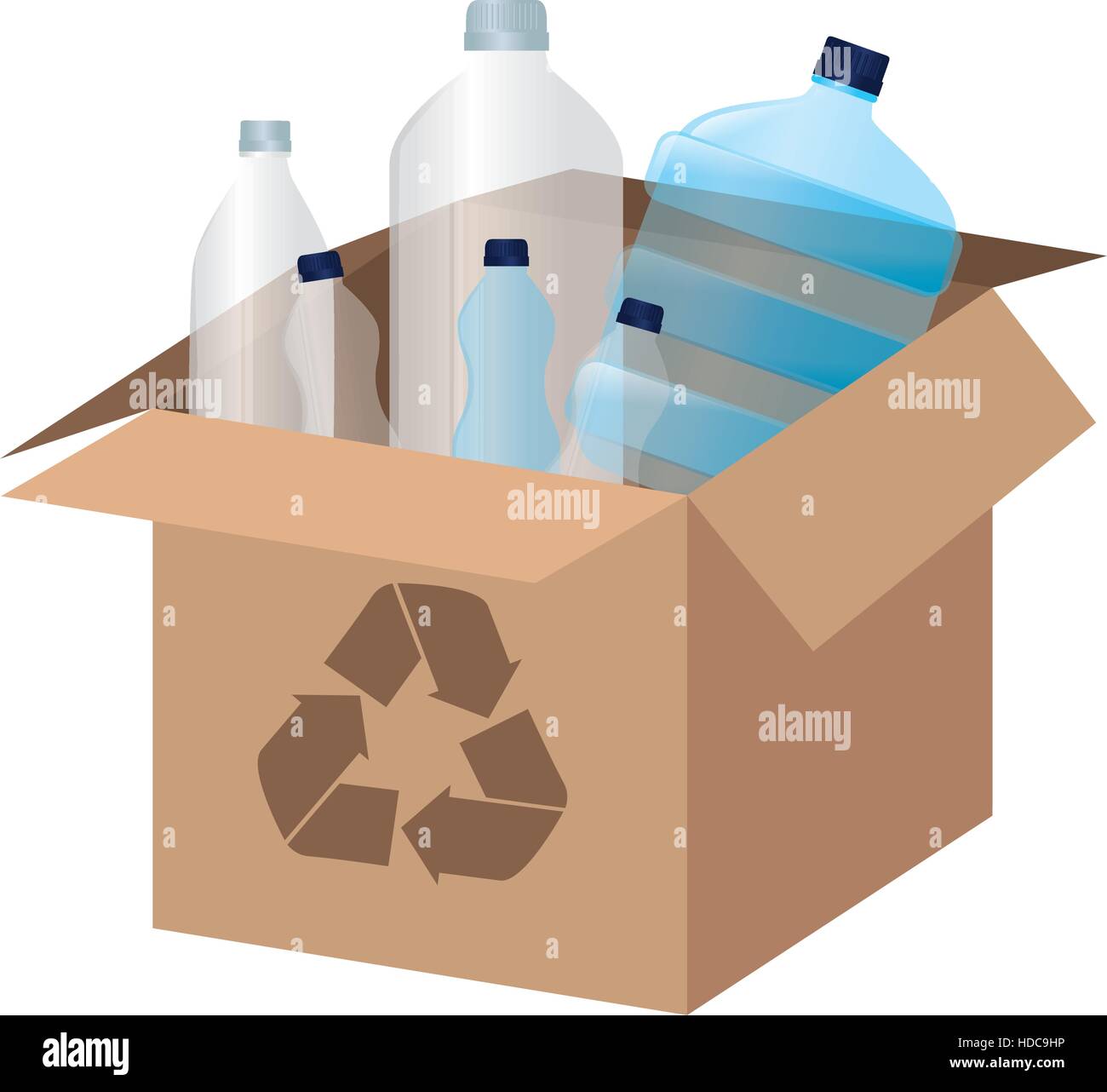 box carton with recycle symbol vector illustration design Stock Vector ...