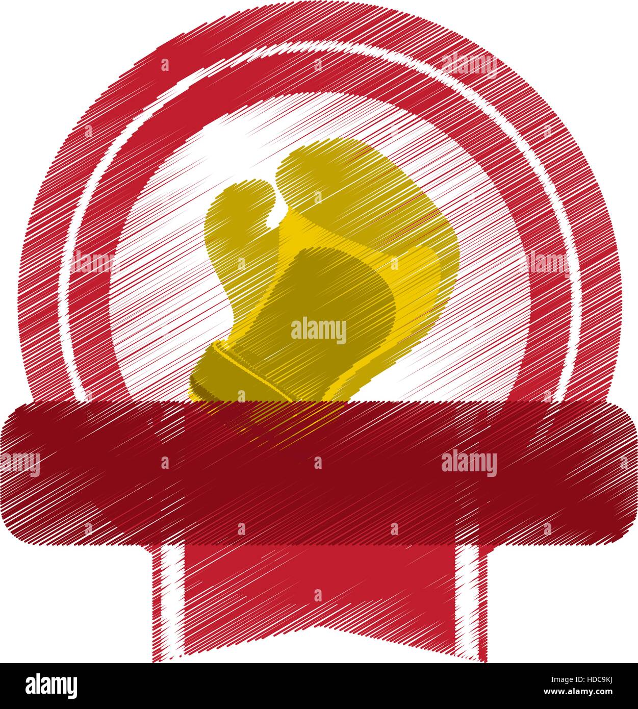 Boxing glove icon over Stock Vector Images - Alamy