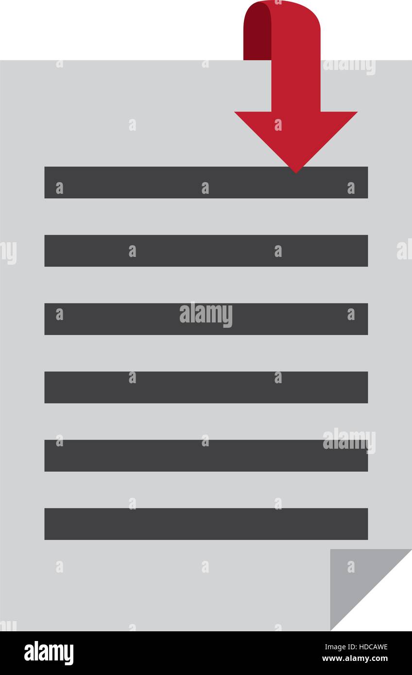 document with download arrow Stock Vector Image & Art - Alamy