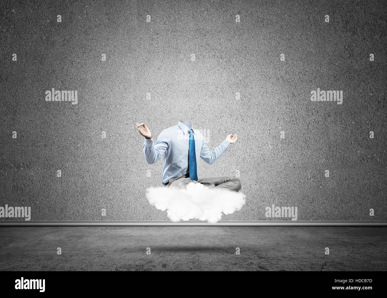 Businessman without head Stock Photo - Alamy