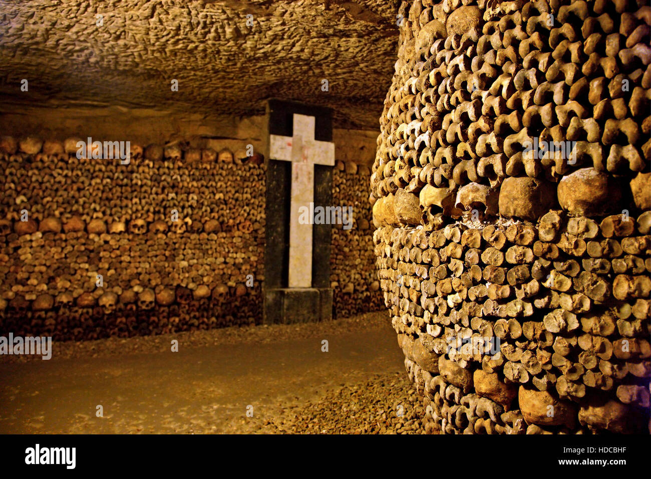 In the Catacombs of Paris, a huge ossuary in some abandoned mines in ...