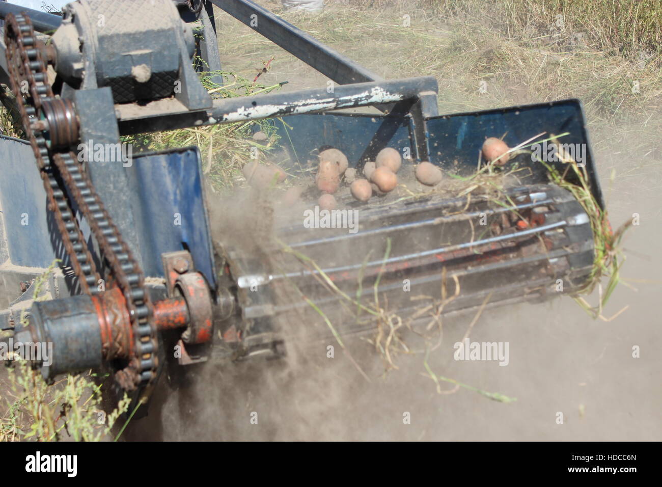 Tractor potato digger hi-res stock photography and images - Alamy