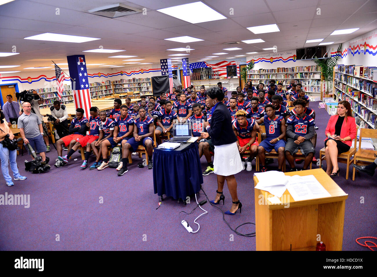 Miami Dolphins Wide Receiver Jarvis Landry surprise the Miramar ...