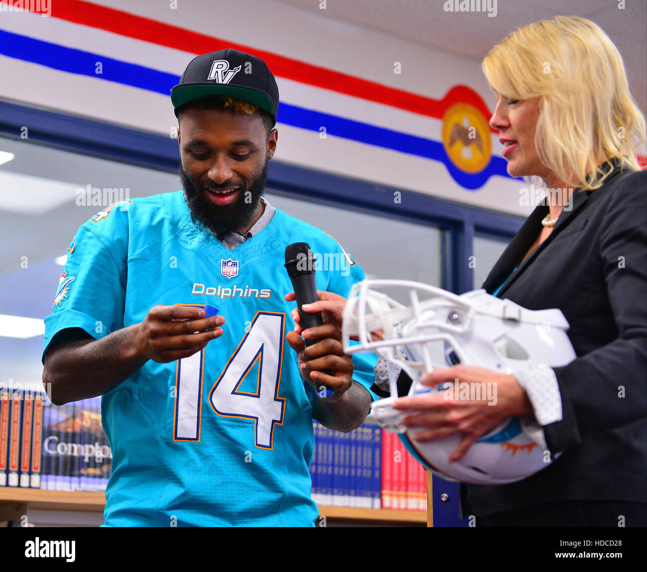 Miami Dolphins Wide Receiver Jarvis Landry surprise the Miramar ...