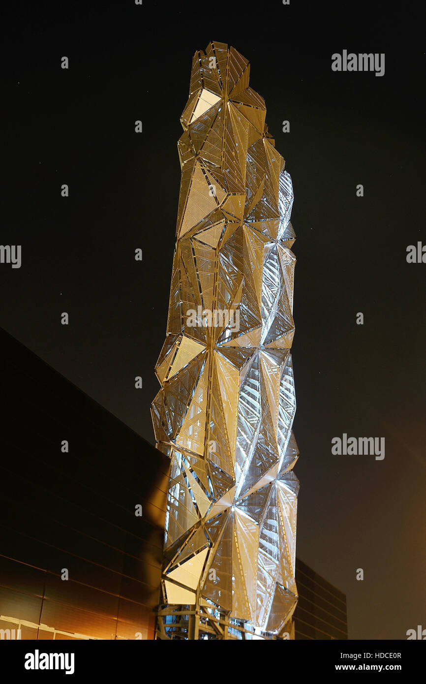 The Optic Cloak is a 49 metre high structure designed by artist Conrad ...