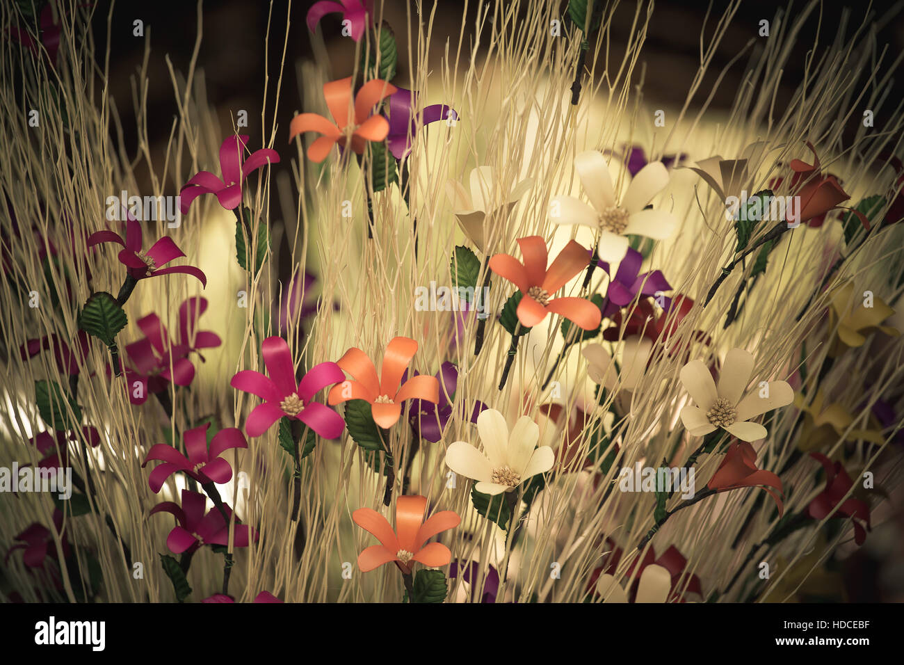 Colorful artificial flower Stock Photo - Alamy