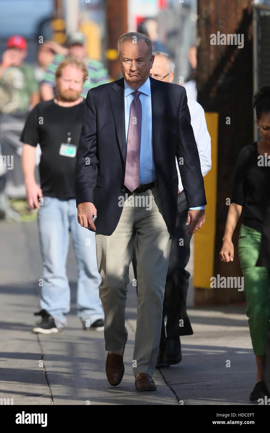 Bill O'Riley seen arriving at the ABC studios for Jimmy Kimmel Live ...