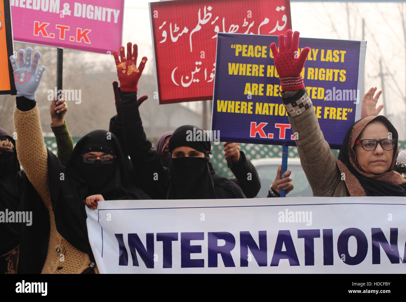 Srinagar India 10th Dec 2016 On International Human Rights Day