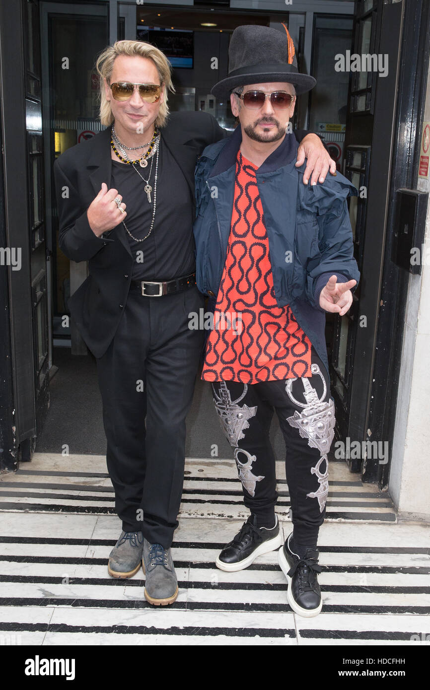 Boy George and Marilyn pictured arriving at the Radio 2 studio ...