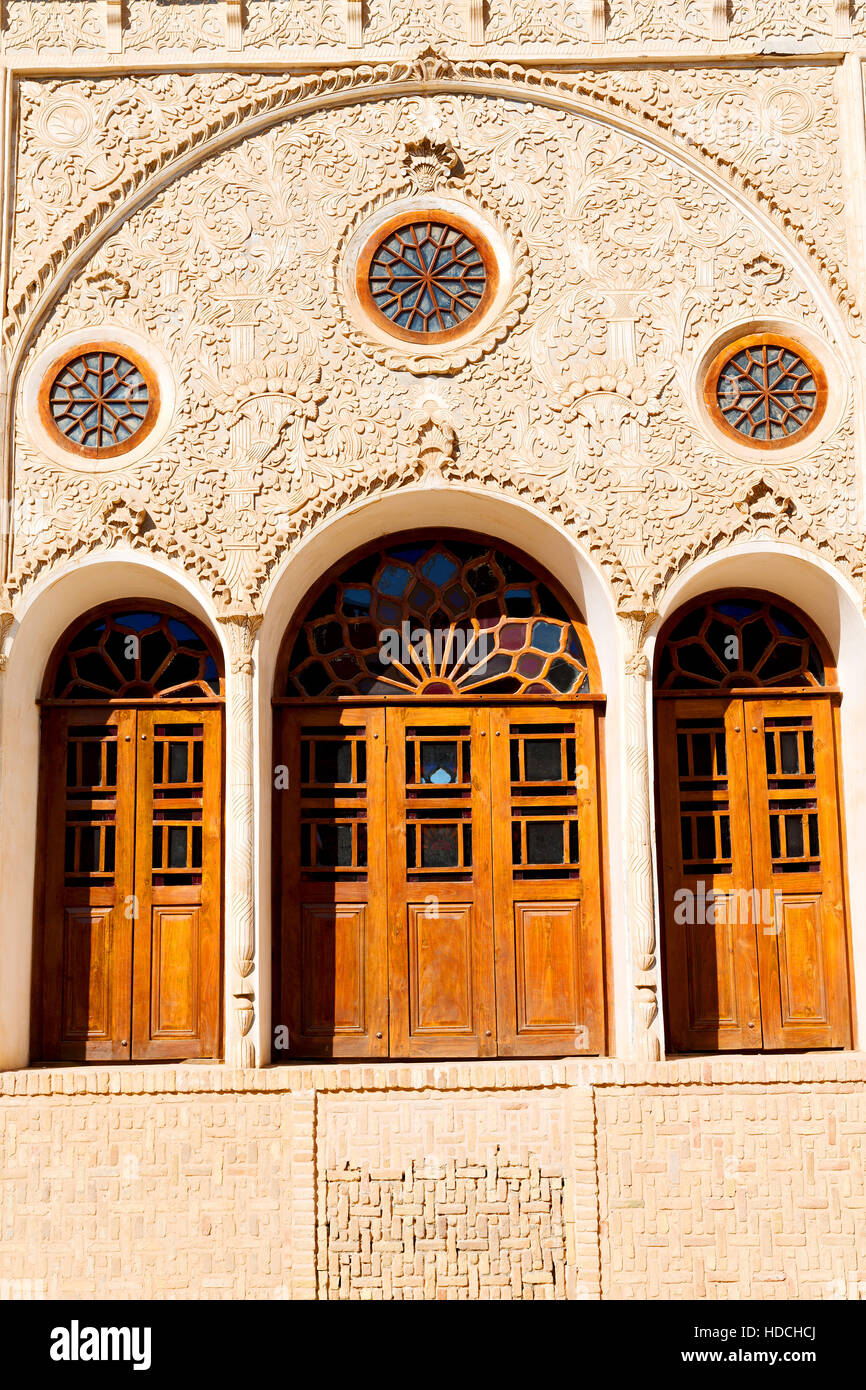 blur in iran kashan the old persian architecture window and glass in background Stock Photo - Alamy