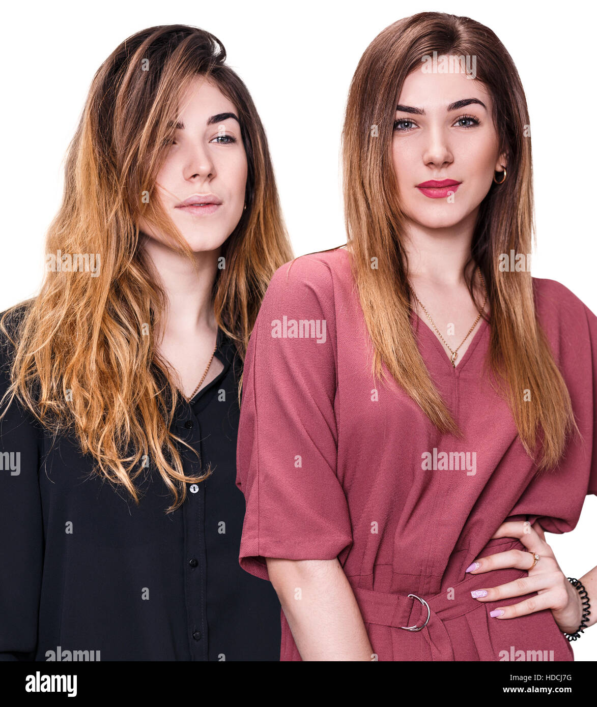 Woman before and after transformation Stock Photo - Alamy