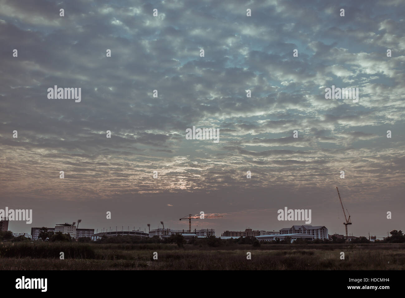 Pretty light in the evening cloudy with the sun Stock Photo - Alamy