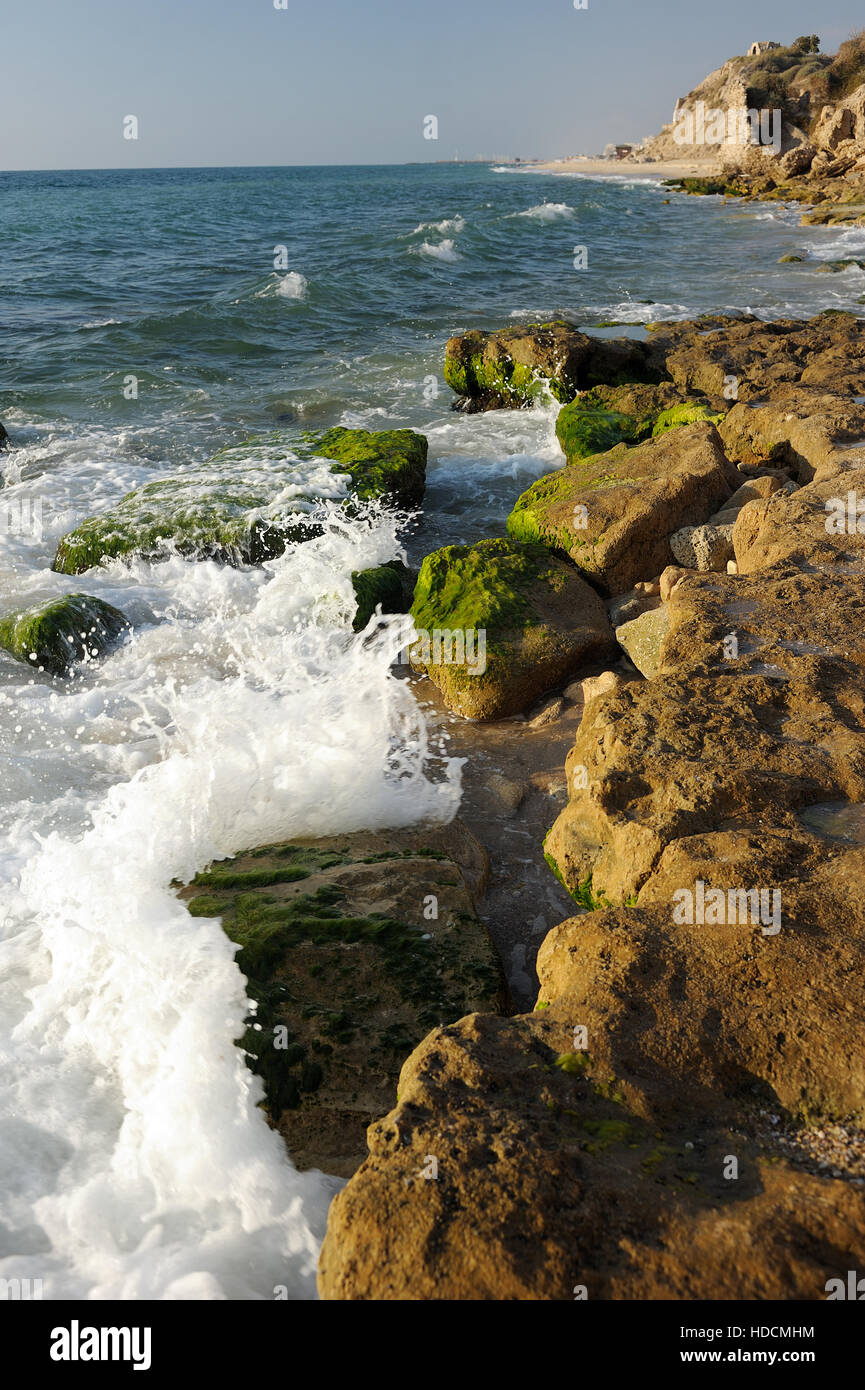 Mediterranean coast in southern Israel near the city of Ashkelon Stock ...