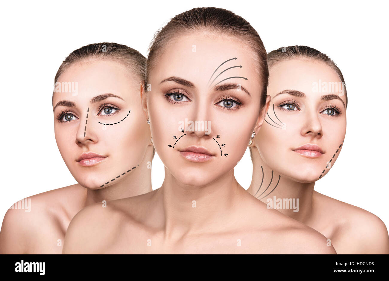Three faces hi-res stock photography and images - Alamy