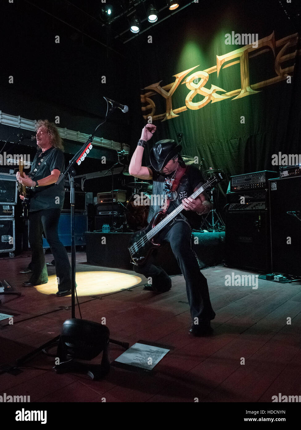 Dave Meniketti and Aaron Leigh of Y&T as the band perform live at RCA ...