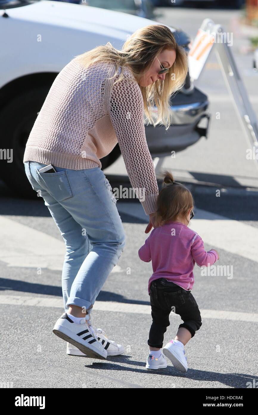 Haylie Duff with her daughter and partner, Matt Rosenberg, with former ...
