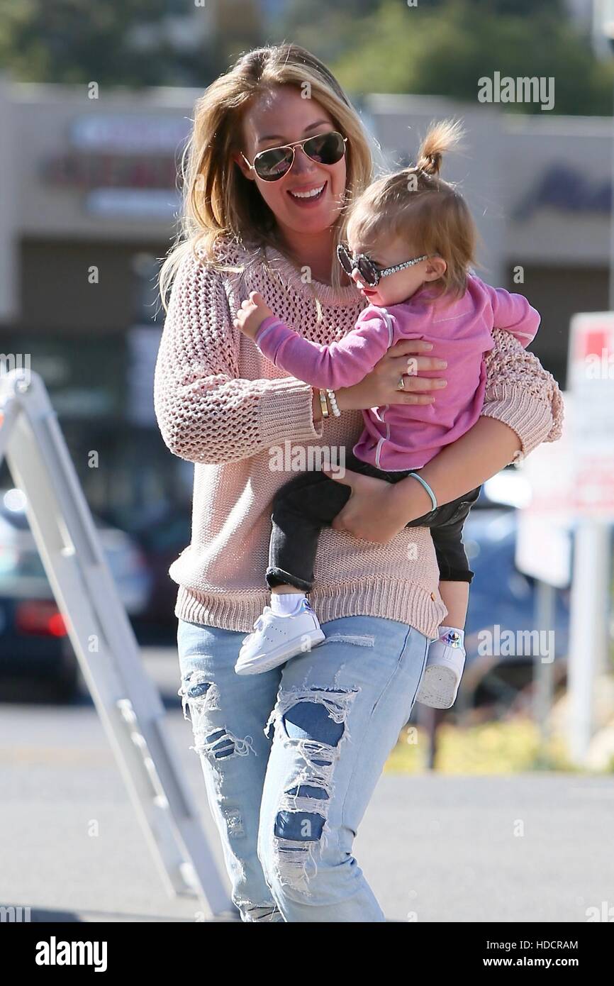 Haylie Duff with her daughter and partner, Matt Rosenberg, with former ...