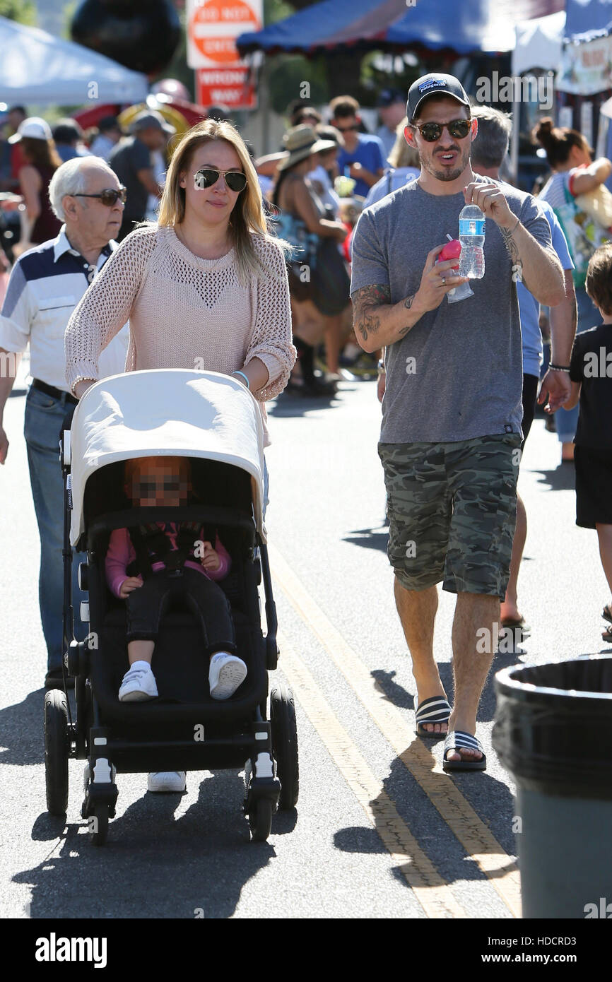 Haylie Duff with her daughter and partner, Matt Rosenberg, with former ...