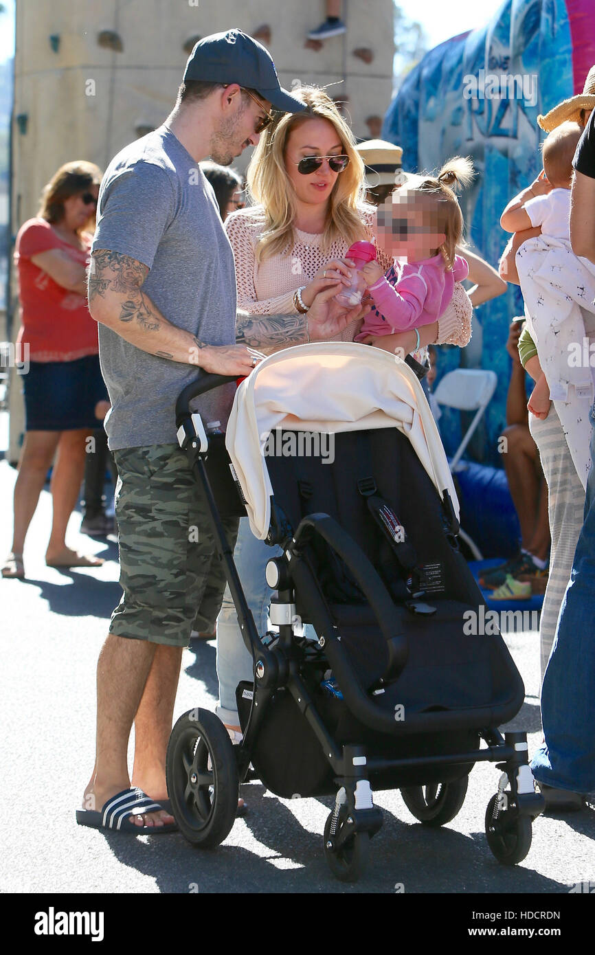 Haylie Duff with her daughter and partner, Matt Rosenberg, with former ...