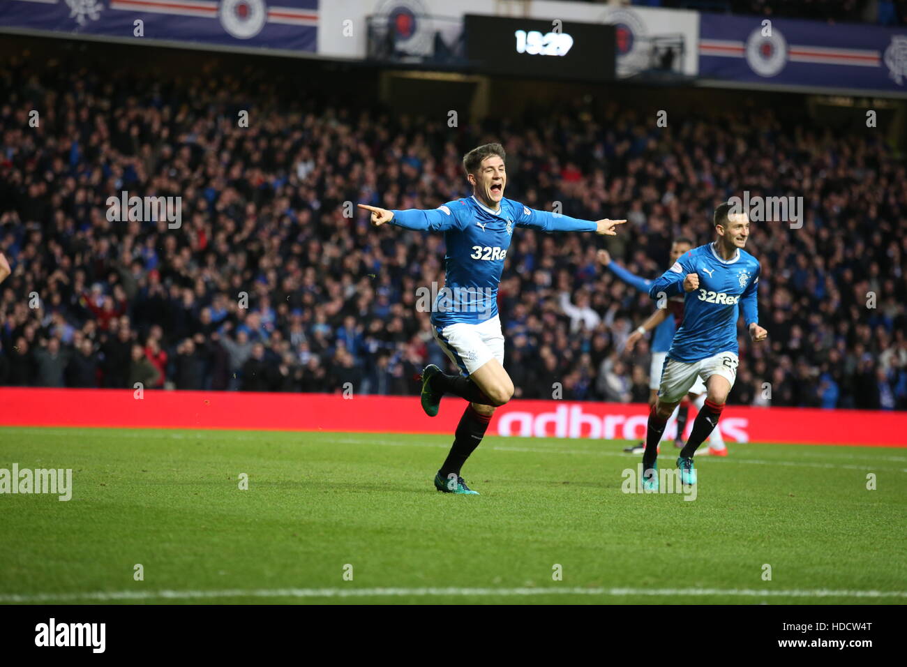 Ranger's Robert Kiernan celebrates scoring his side's first goal of the ...