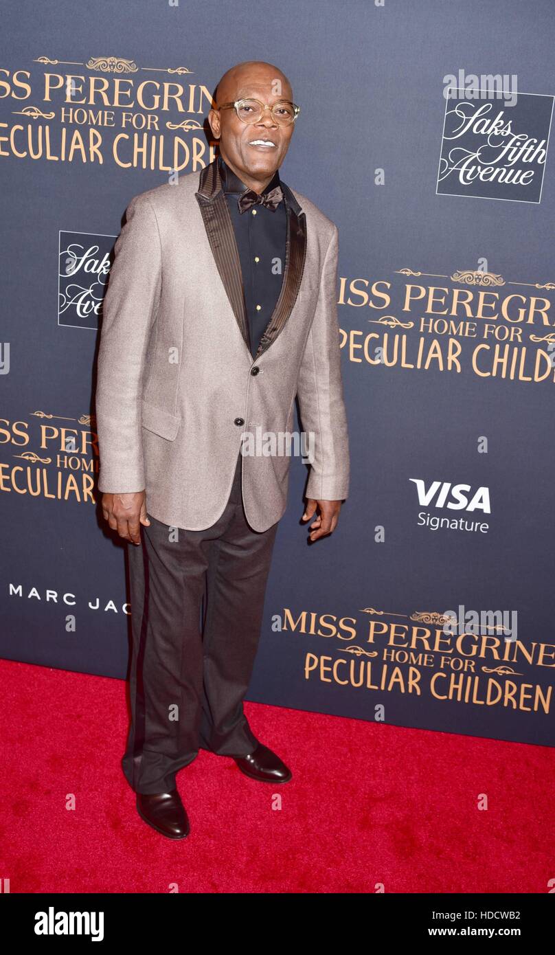 Samuel L. Jackson attending the New York premiere of 'Miss Peregrine's ...