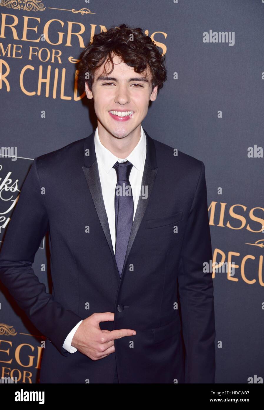 Finlay MacMillan attending the New York premiere of 'Miss Peregrine's ...