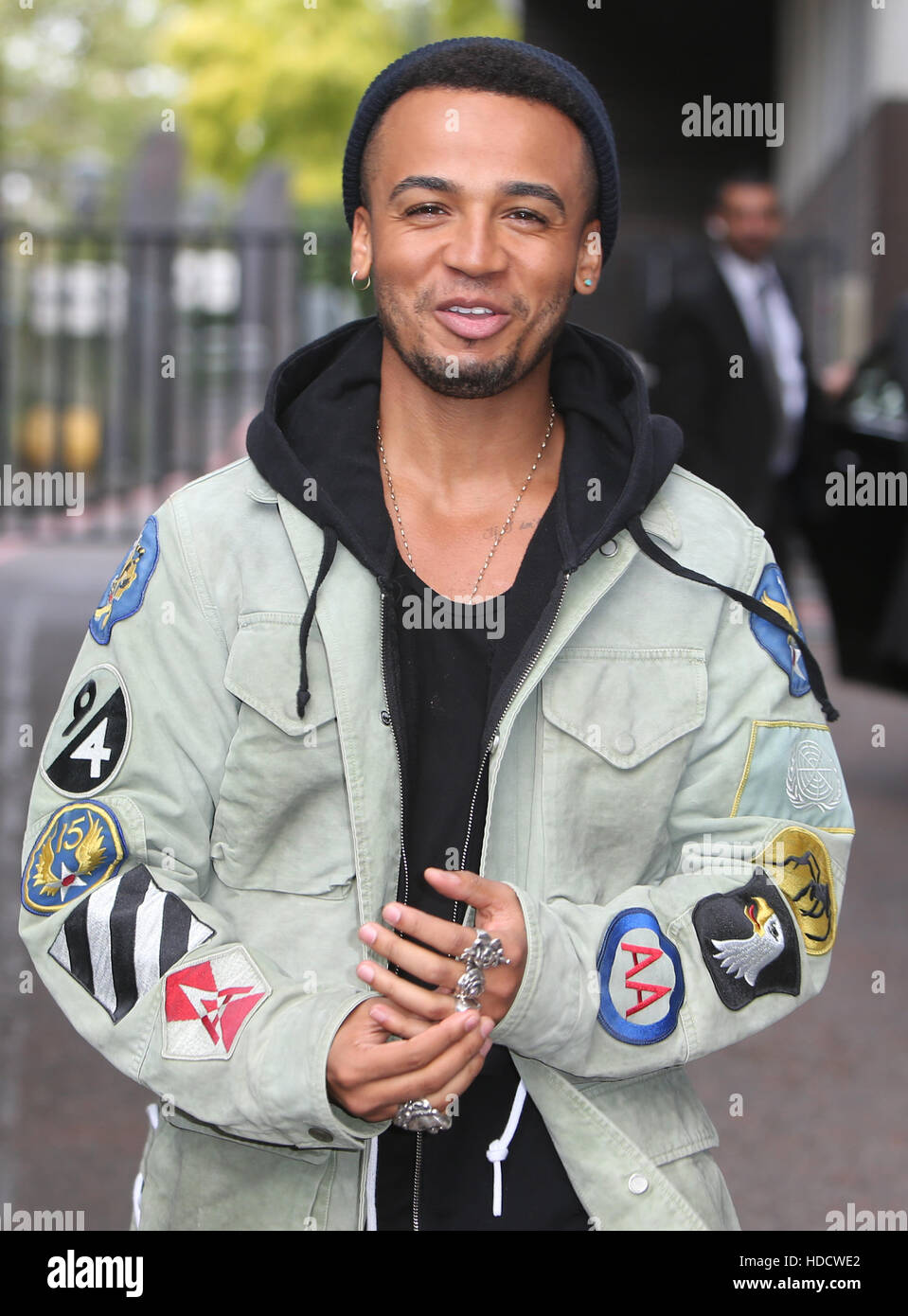 Aston Merrygold outside ITV Studios Featuring: Aston Merrygold Where ...