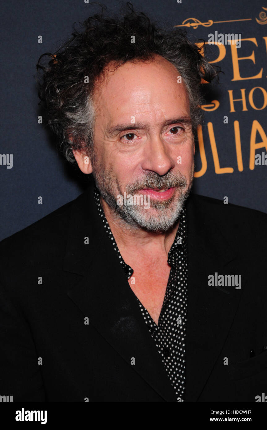 Tim Burton attending the New York premiere of 'Miss Peregrine's Home ...