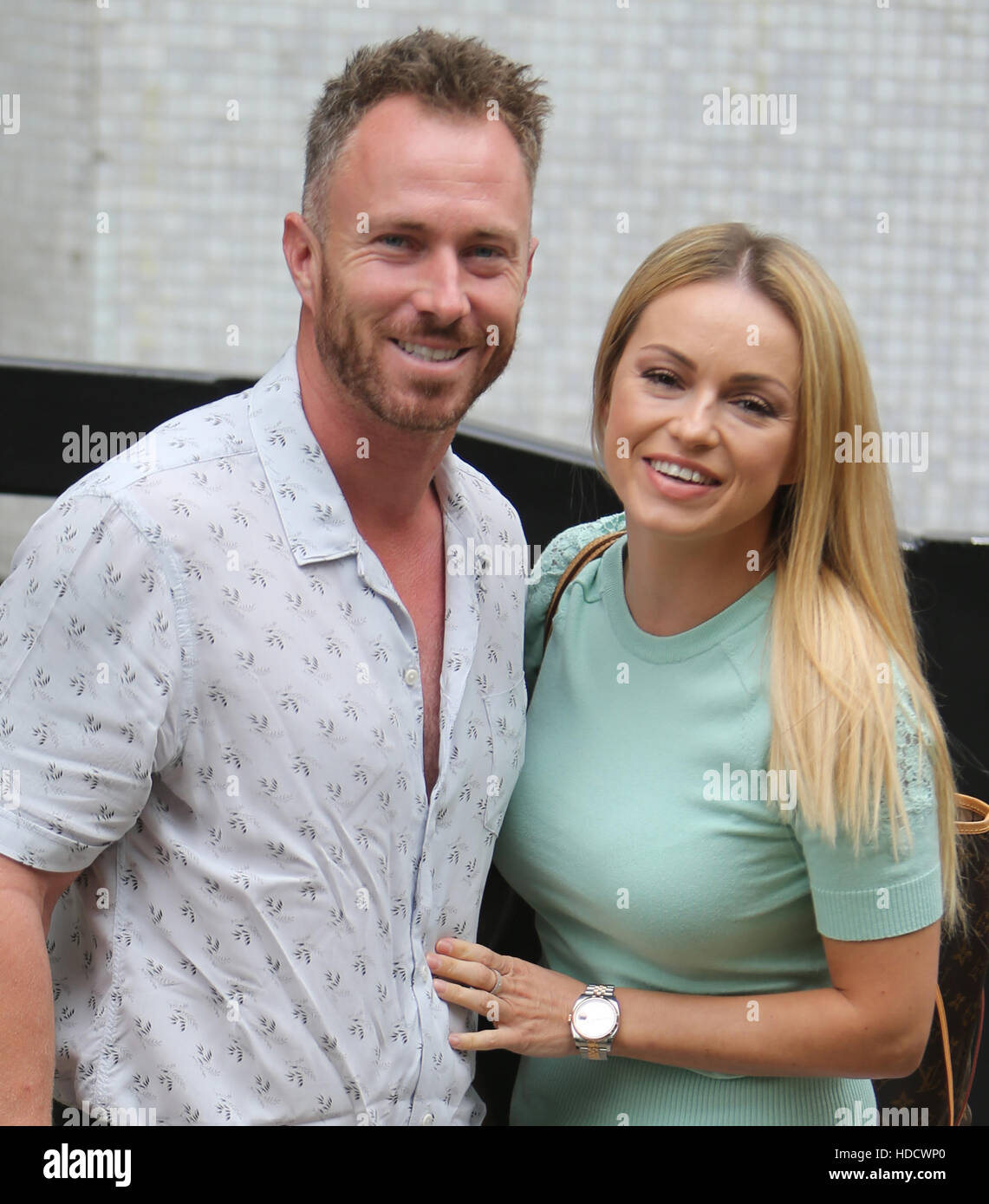 Ola and James Jordan outside ITV Studios Featuring: James Jordan, Ola ...