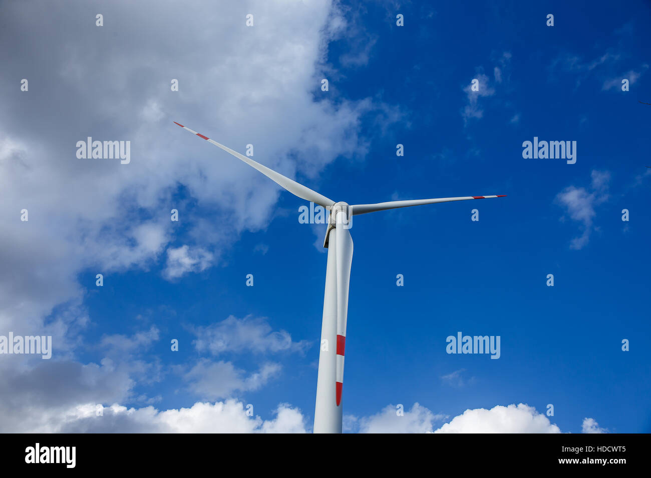 Wind turbine background sky Stock Photo - Alamy