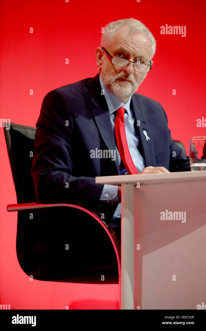 Jeremy Corbyn attending the Labour Party Conference at Exhibition ...