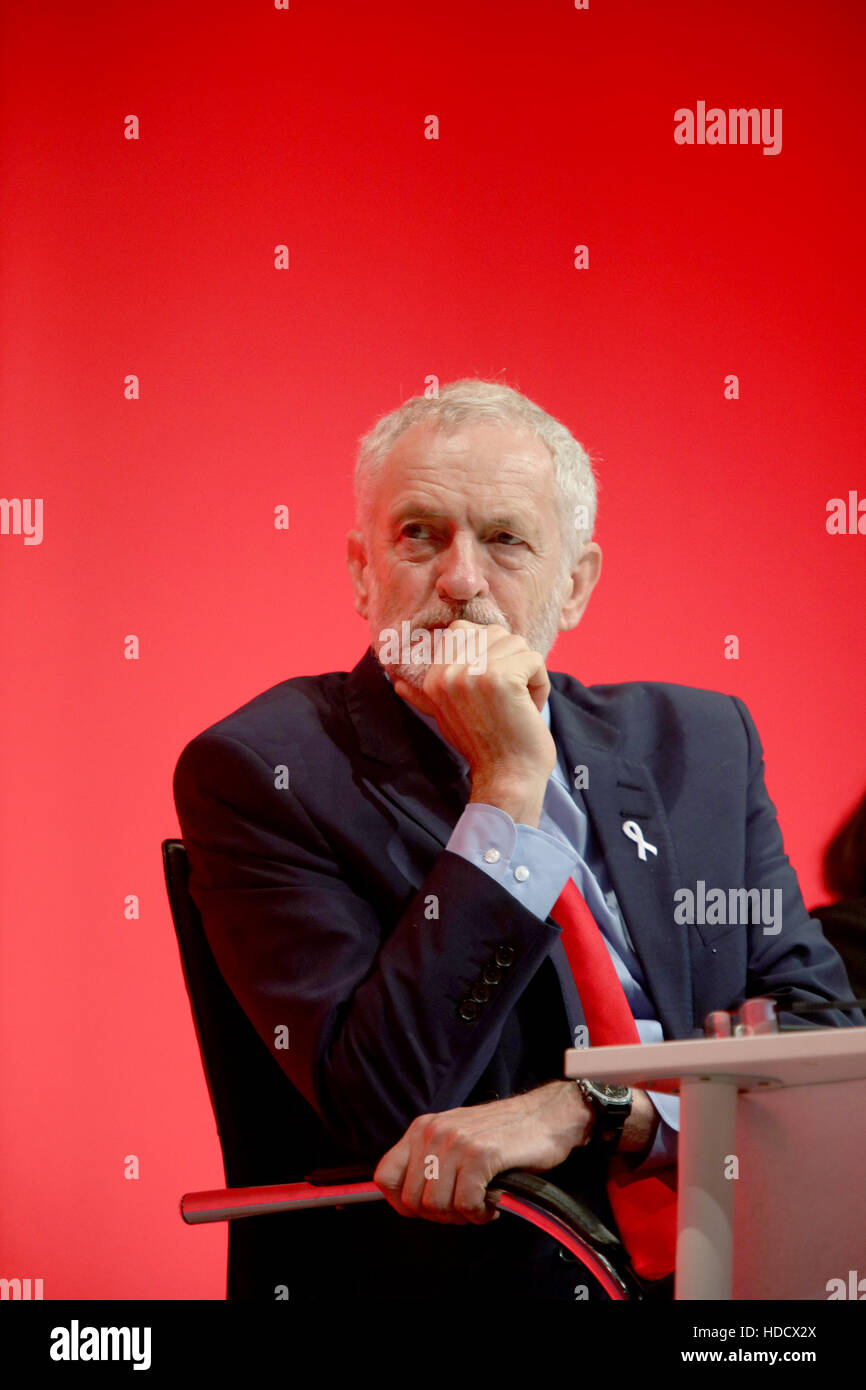 Jeremy Corbyn attending the Labour Party Conference at Exhibition ...