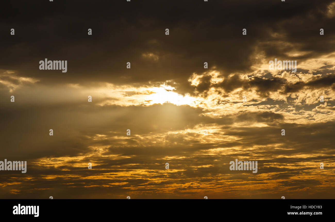 Pretty light in the evening cloudy with the sun Stock Photo - Alamy