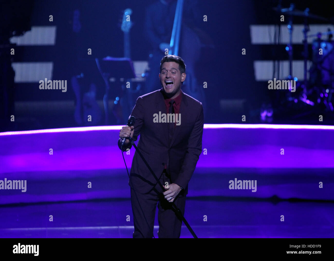 American singer Michael Bublé performing live on stage at the Apple ...