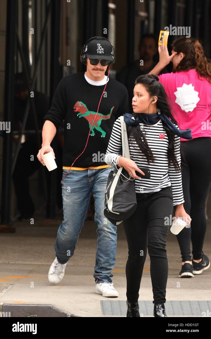 James Franco sports Coach's REXY sweater in Soho Featuring: James ...