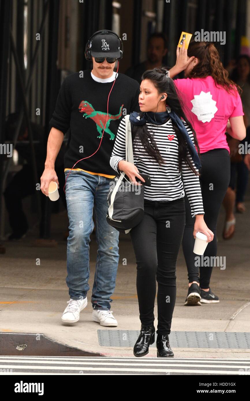 James Franco sports Coach's REXY sweater in Soho Featuring: James ...