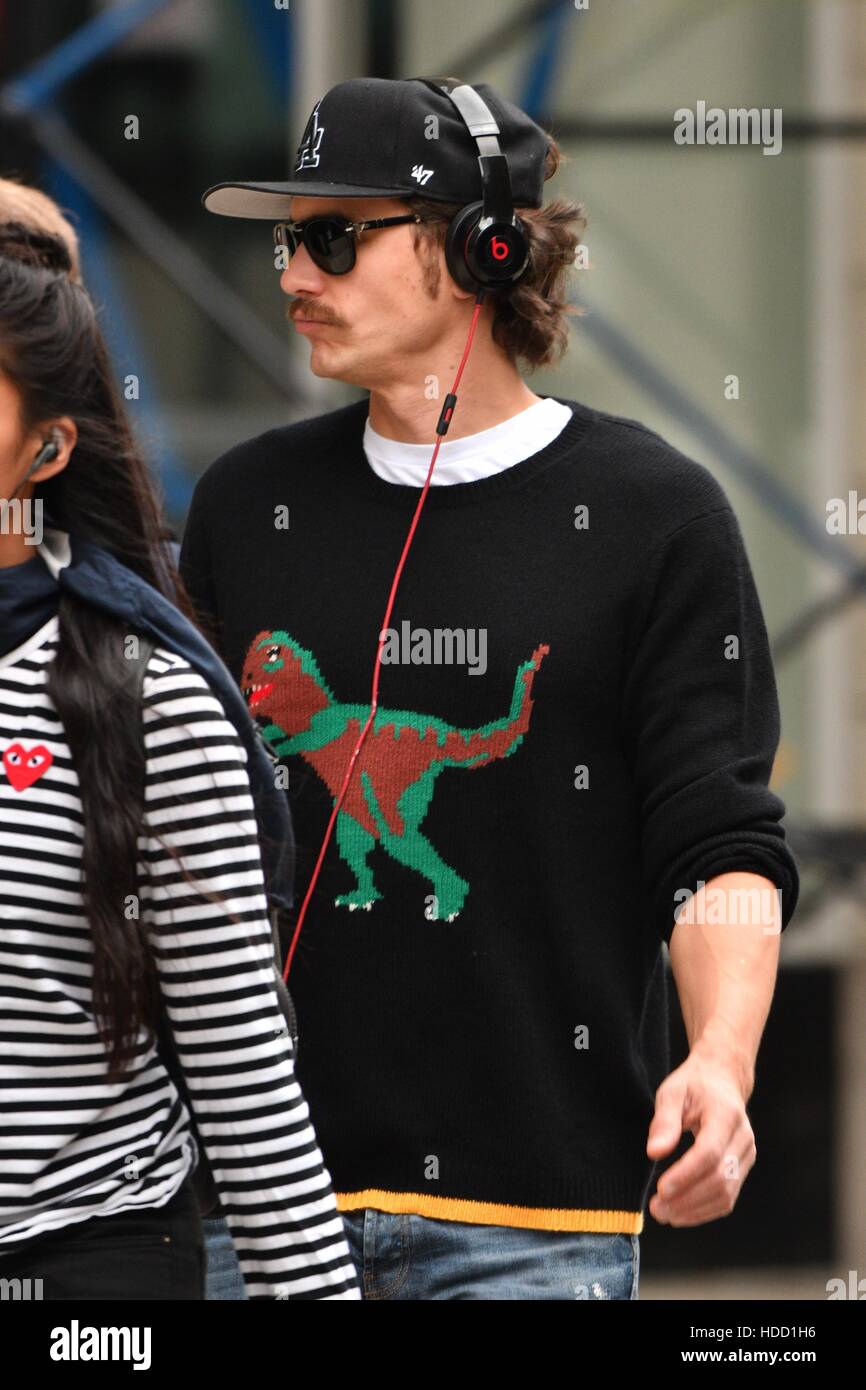 James Franco sports Coach's REXY sweater in Soho Featuring: James ...