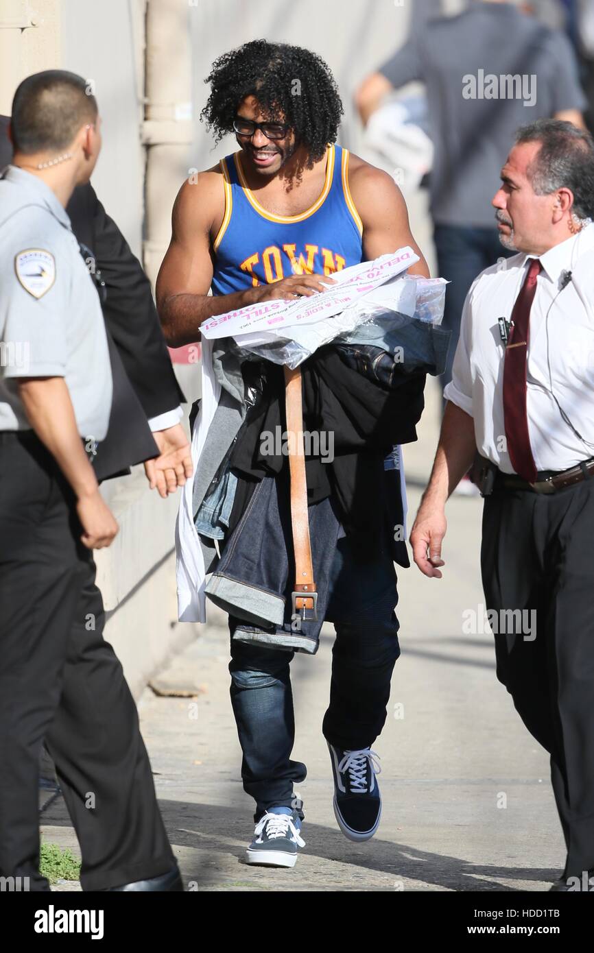 Daveed Diggs seen at the ABC studios for Jimmy KImmel Live! Featuring ...