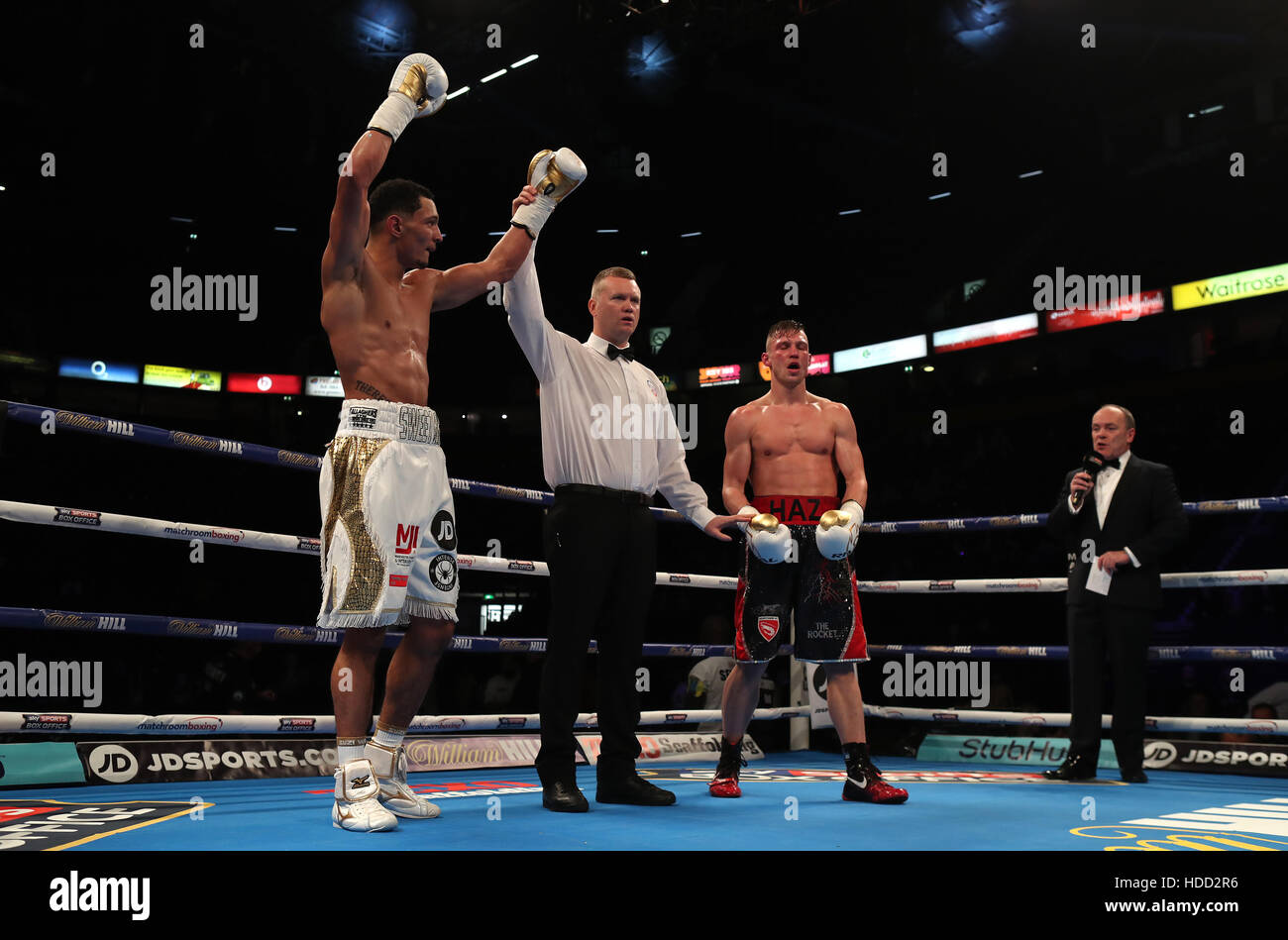Marcus Morrison (left) celebrates beating Harry Matthews during their ...