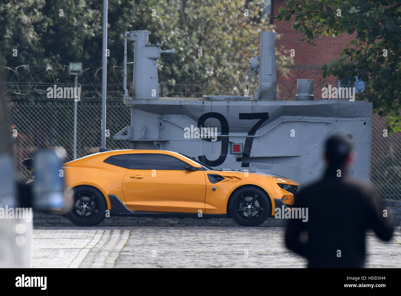 Pictured today 29/9/16 is the filming of Transformers The Last Knight ...