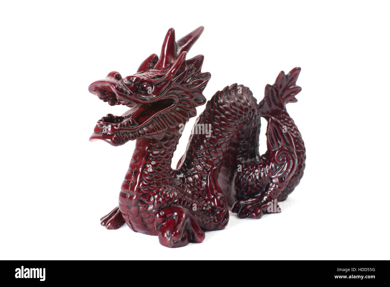 Brown dragon on white background Stock Photo - Alamy