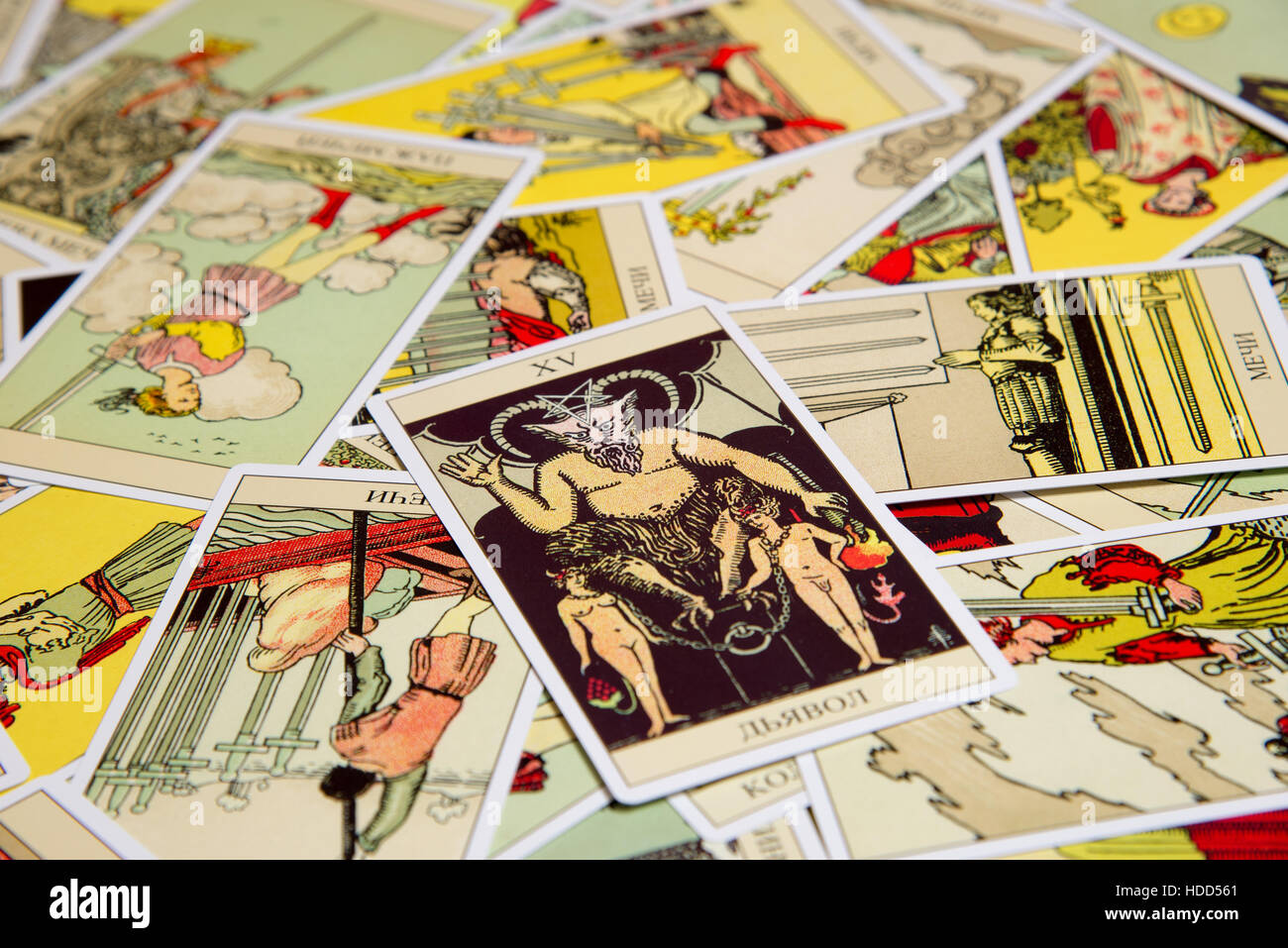 Tarot card Devil Stock Photo - Alamy