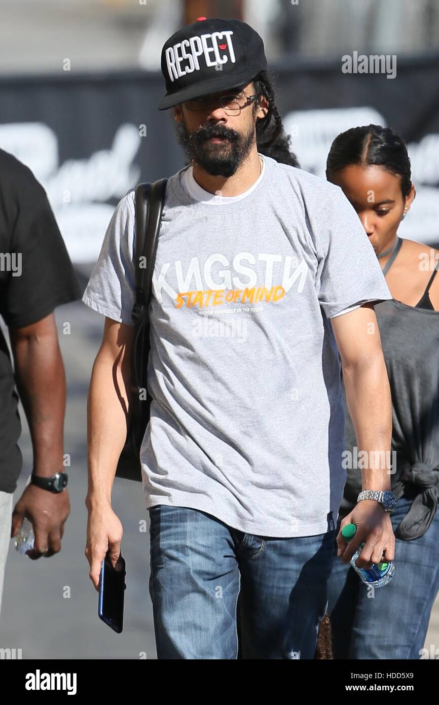 Damien Marley seen at the ABC studios before his performance on Jimmy ...