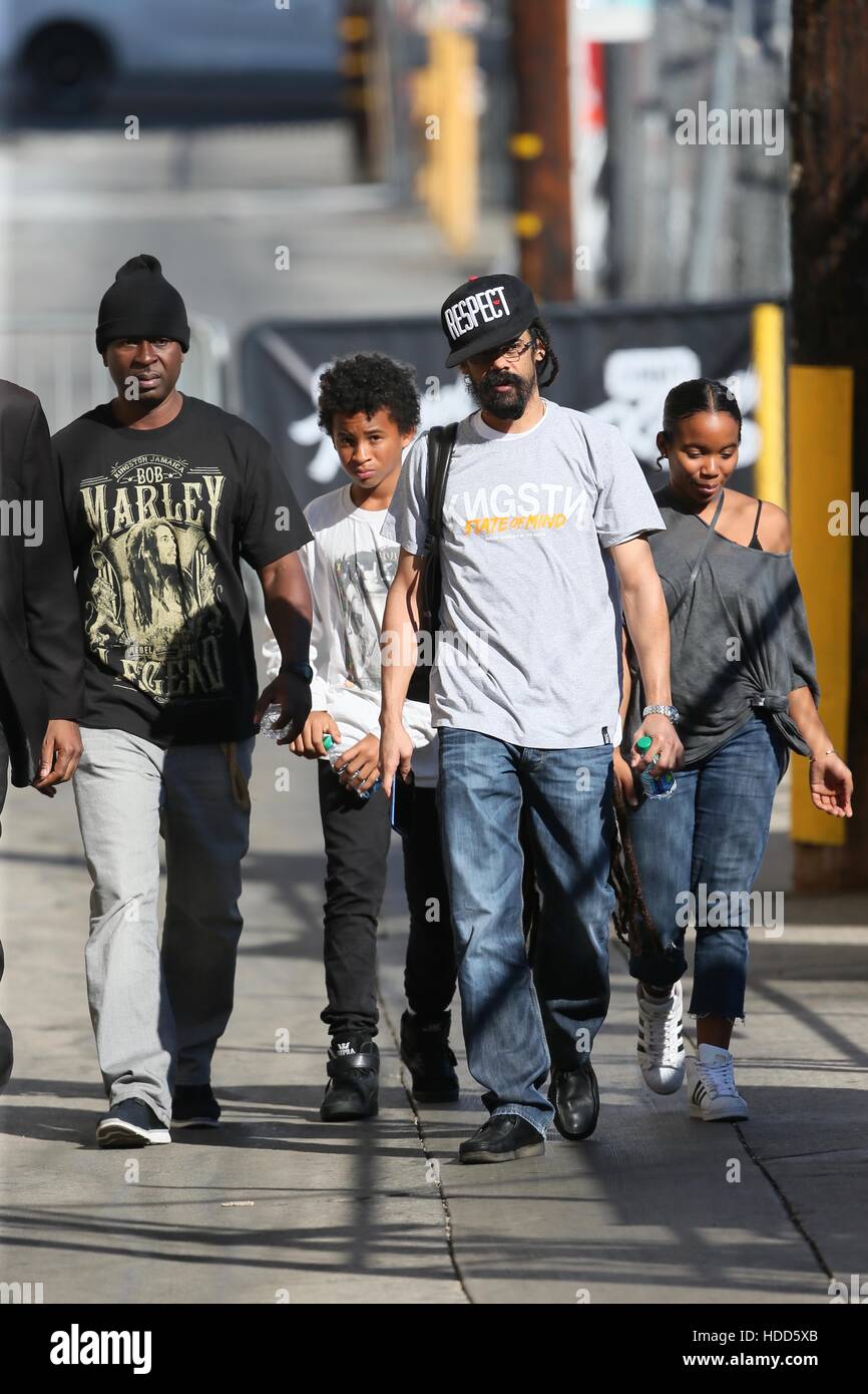 Damien Marley seen at the ABC studios before his performance on Jimmy ...