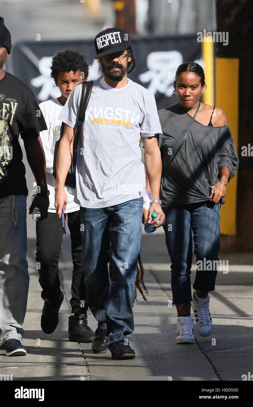 Damien Marley seen at the ABC studios before his performance on Jimmy ...