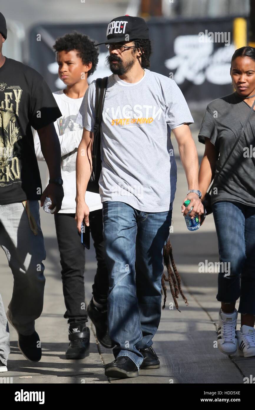 Damien Marley seen at the ABC studios before his performance on Jimmy ...