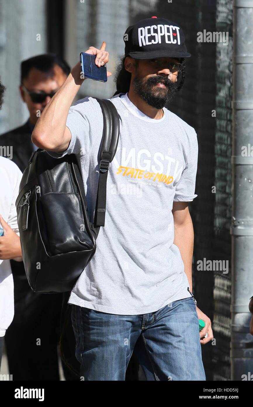 Damien Marley seen at the ABC studios before his performance on Jimmy ...