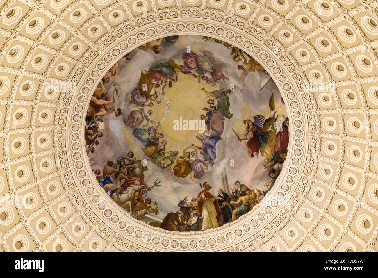 The amazing inside of the Dome of the Capitol Building Stock Photo - Alamy