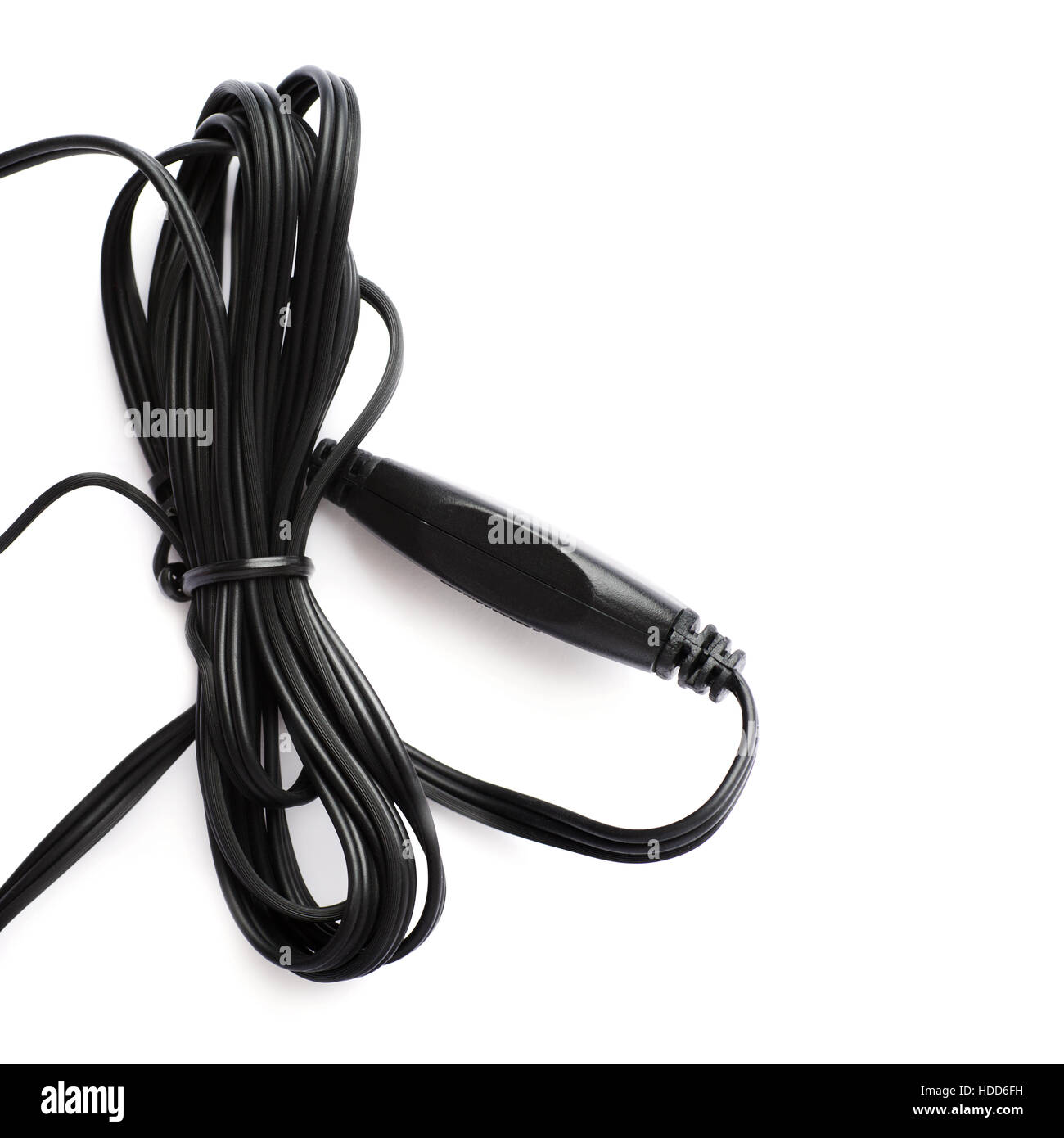 Black headphones volume control isolated over white background Stock ...